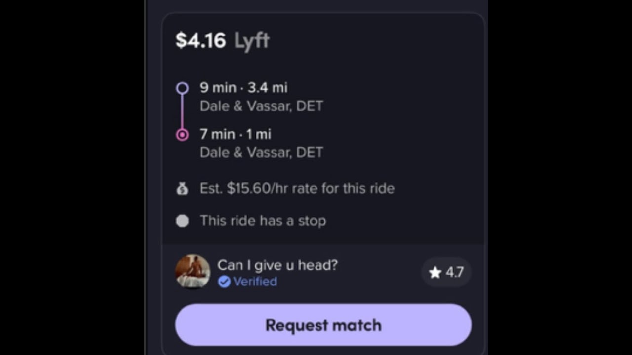 This Lyft rider rated 4.7, Verified, buttnaked (emoji) & wants to give ...