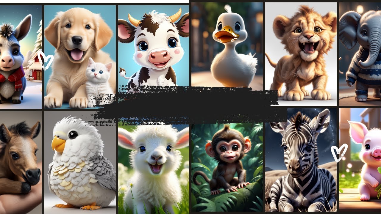 Animal Sounds: 20 Different Animal Voices | Horse, Cow, Donkey, Rabbit ...