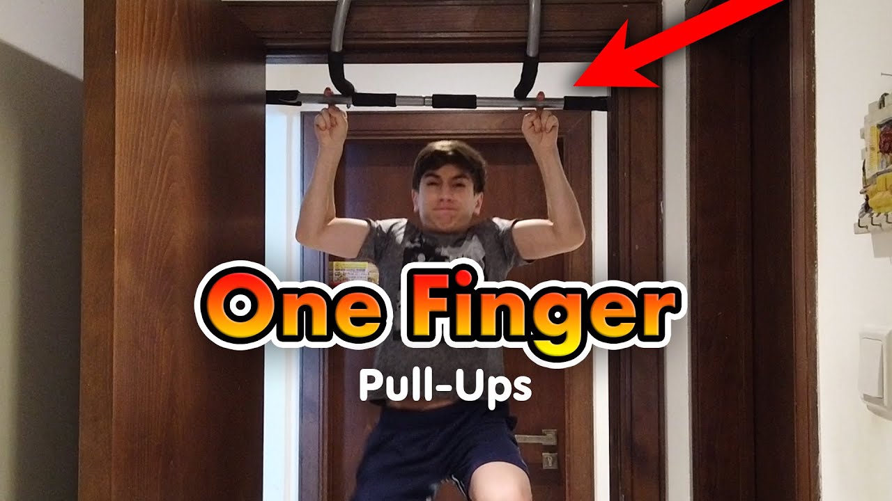 ONE FINGER Pull-Ups Challenge! - Crazy Workouts | FullTimeNinja - YouTube