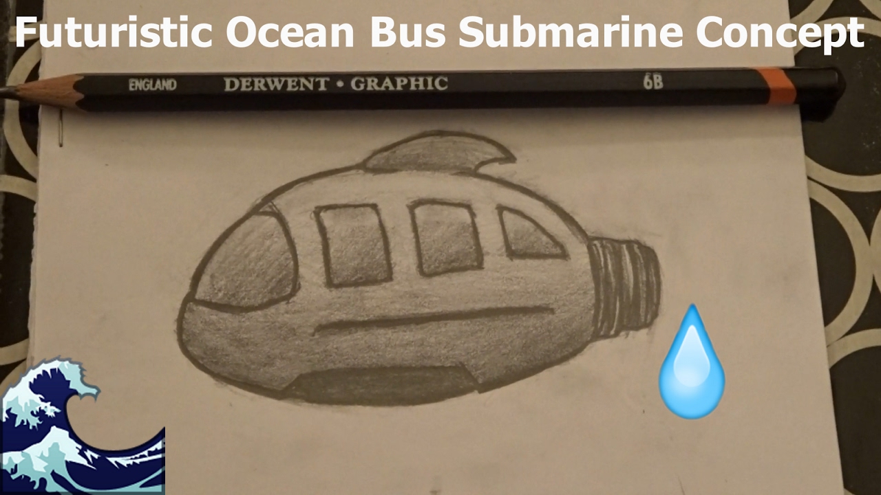 Submarine Drawing: Futuristic Ocean Bus Submarine Concept - YouTube
