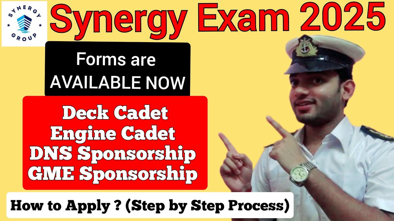 Synergy Exam 2025 Forms are AVAILABLE NOW 📣 Deck Cadet 📣Engine Cadet 📣 ...