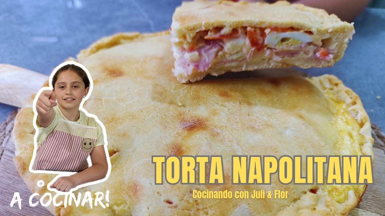 ¡TORTA NAPOLITANA con masa casera! Torta de jamón y queso con huevo y ...