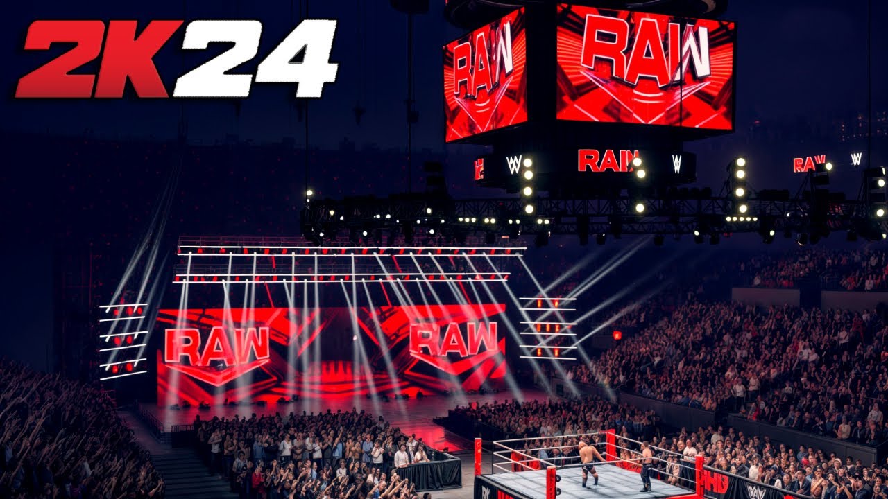 NEW WWE RAW '24 Updated Modded Arena | WWE 2K24 - YouTube