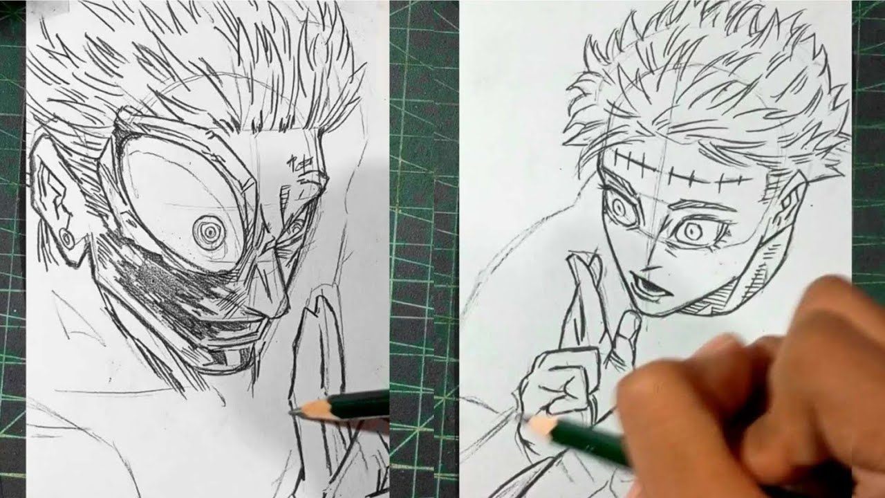 Drawing Coldest Moments In Anime - SUKUNA vs YUTA GOJO Domain CLASH ...