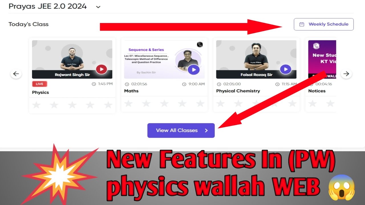 New Features in (PW) Physics wallah WEB 😱😱🔧 - YouTube