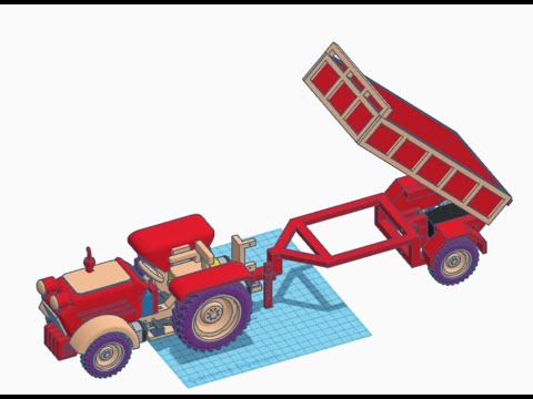 Tinkercad Dersleri - 94. Ders - Traktör Römorku Tasarımı (Tractor Trailer Design)