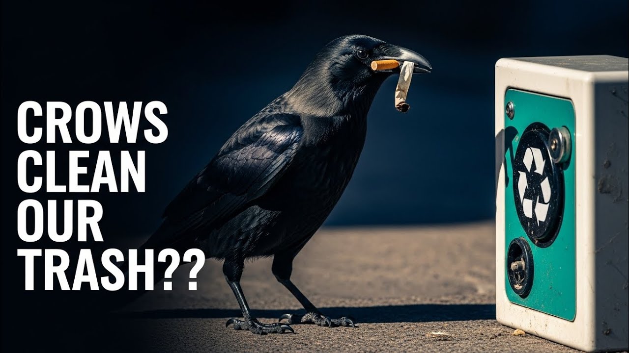 Wild Crows Pick Up Litter for Food — Sweden’s Brilliant Idea - YouTube