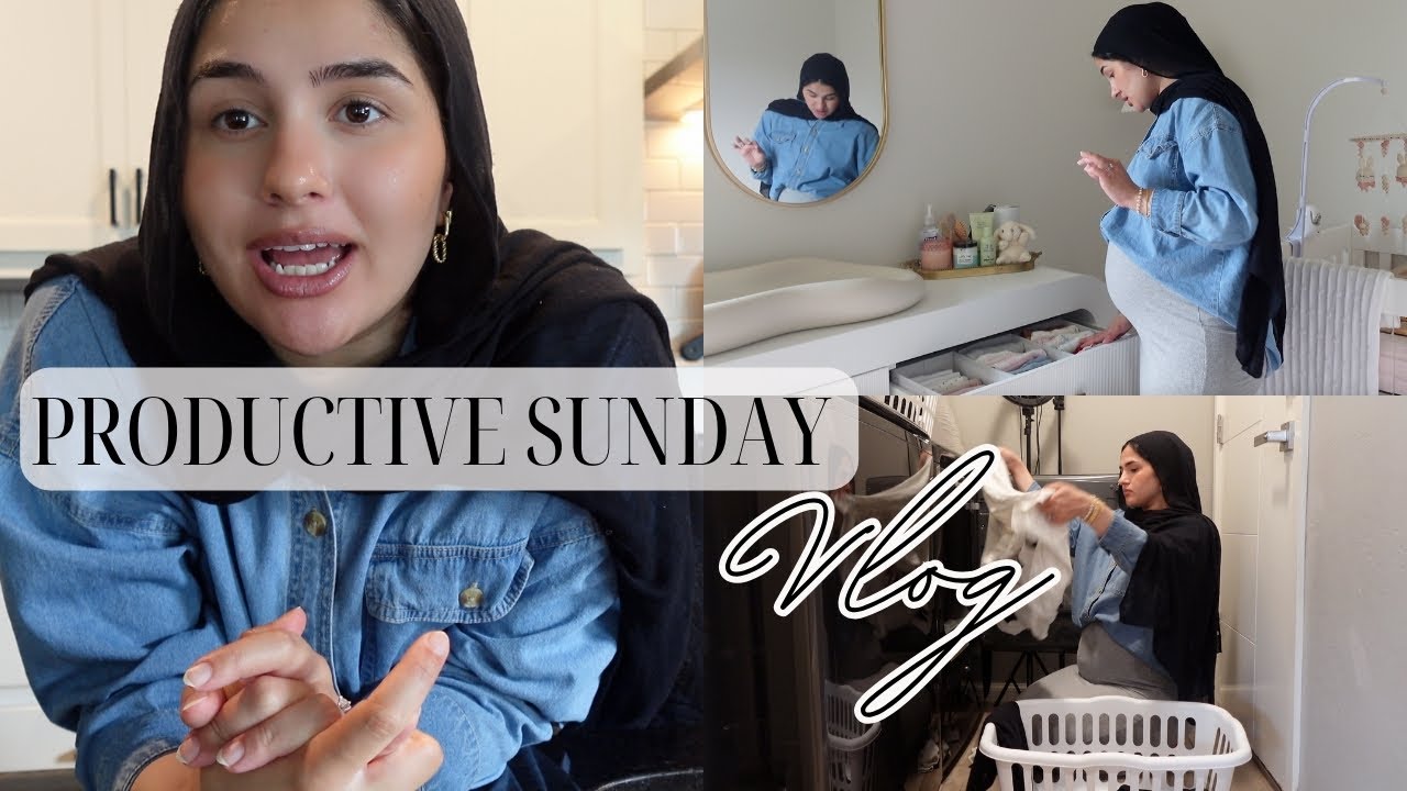 VLOG: Productive Sunday! Cleaning, baby room prep, & self care evening ...