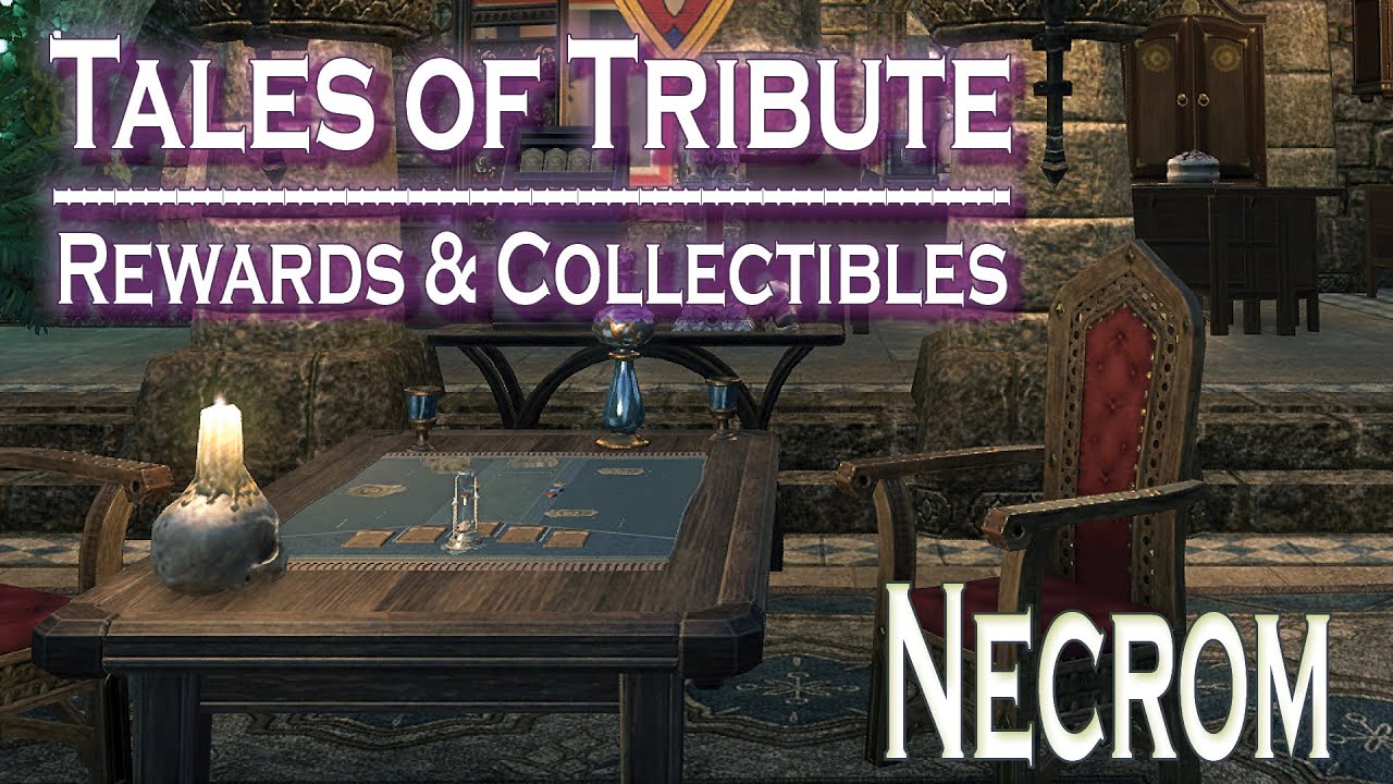 ESO Necrom: TALES of TRIBUTE - rewards & collectibles #necrom #eso ...