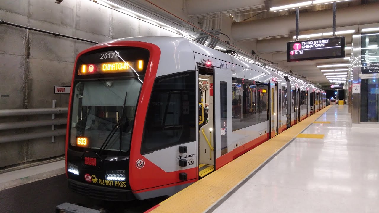 SF Muni 2017 Siemens S200 LRV4 2017 on Route T Third Street - 2-Car ...