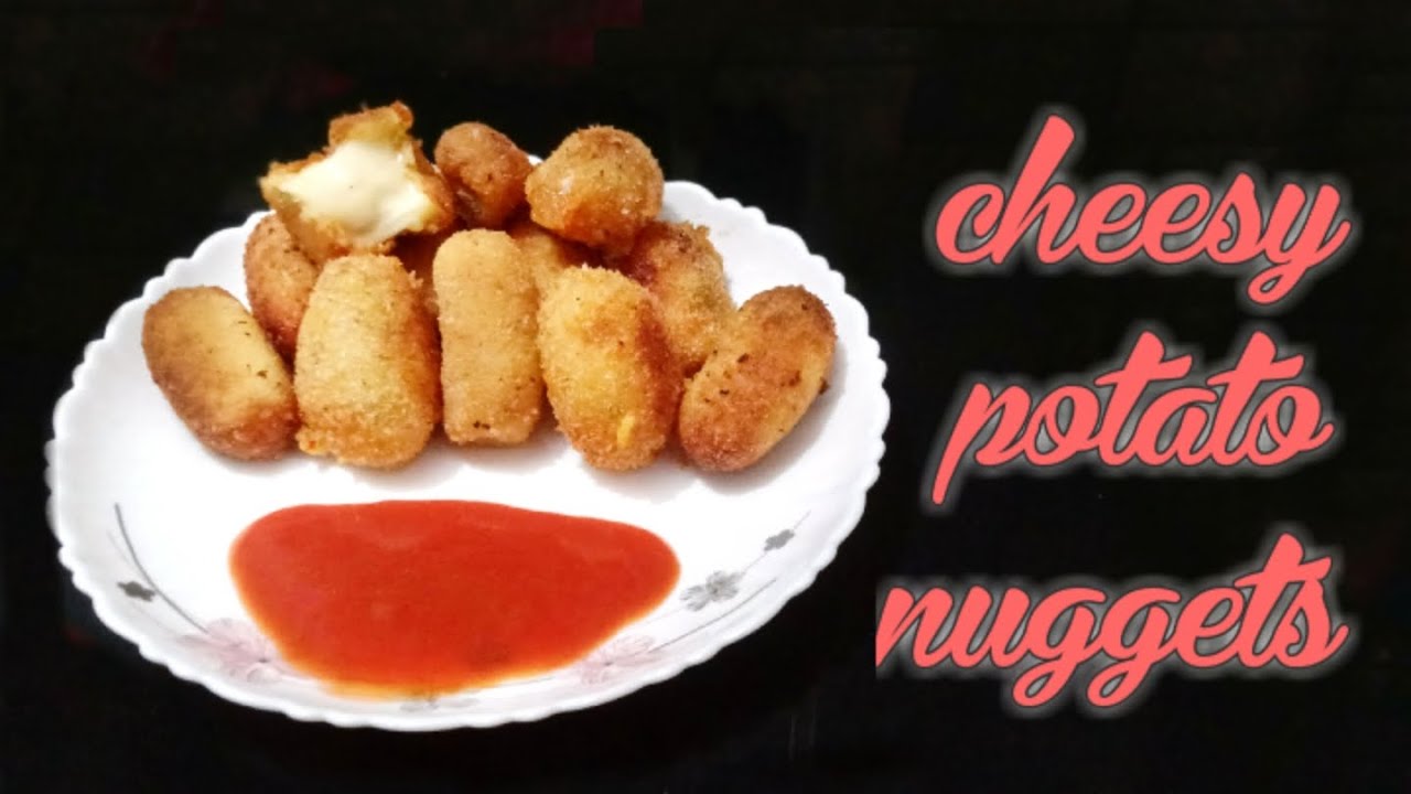 Homemade cheesy potato nuggets| easy nuggets with perfect bread crumb ...