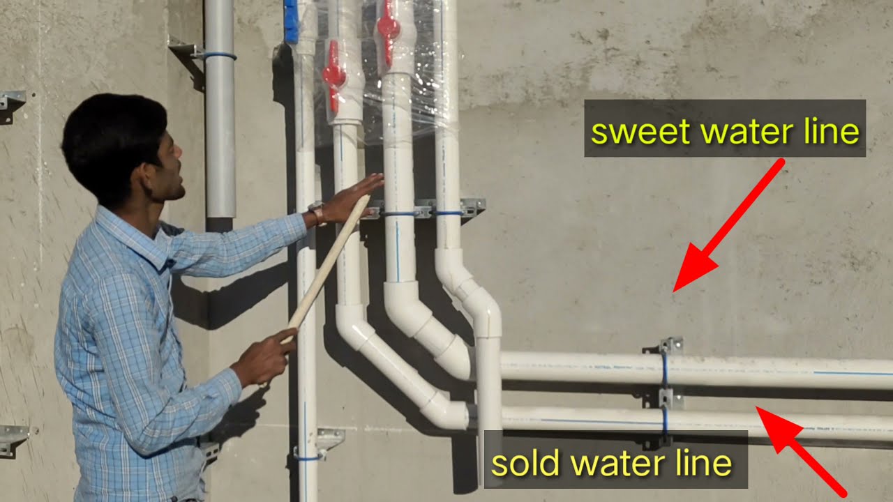 Plumbing work for terrace water supply line part-2 - YouTube