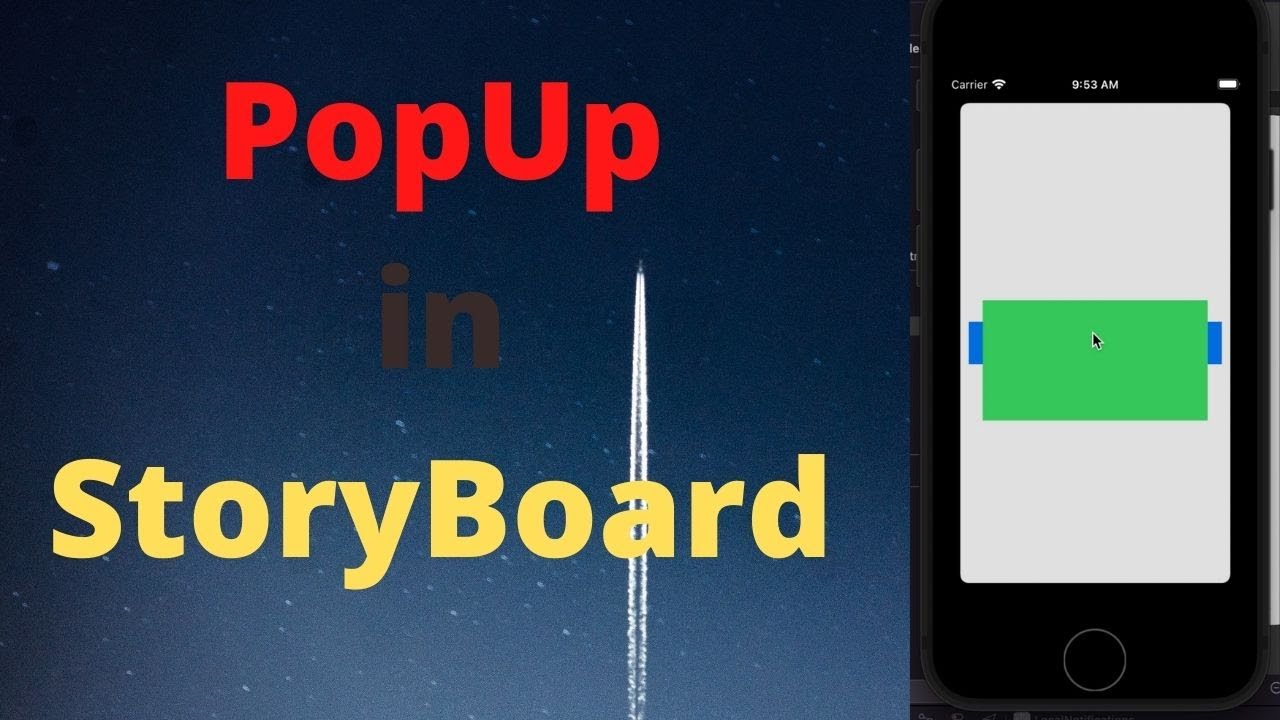 How to Create PopUp in Storyboard - YouTube