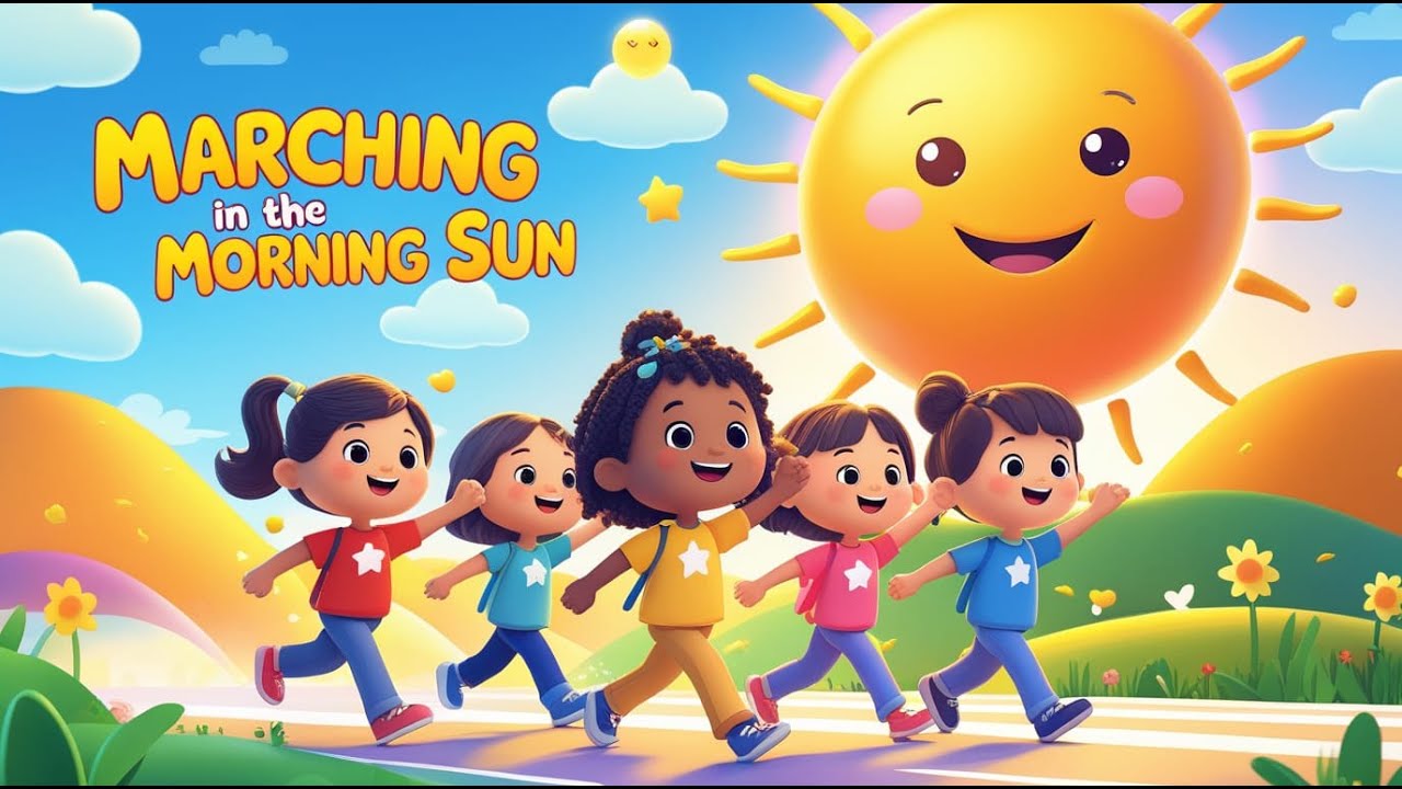 Marching in the Morning Sun 🌞🚶‍♀🚶‍♂ | Kids Morning Exercise Song - YouTube