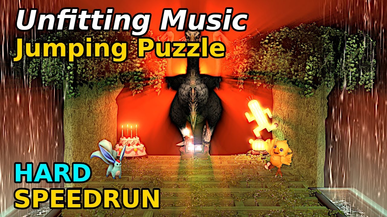 FFXIV - "Unfitting Music" Jumping Puzzle Speedrun - YouTube