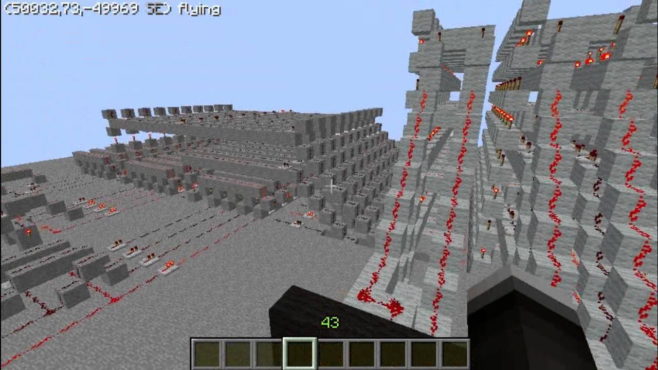 Minecraft Restone 3 Digit Number Display - YouTube