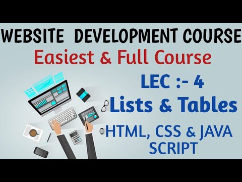 Lists and Tables : Web dev| html, css, javascript tutorials| #html#css# ...