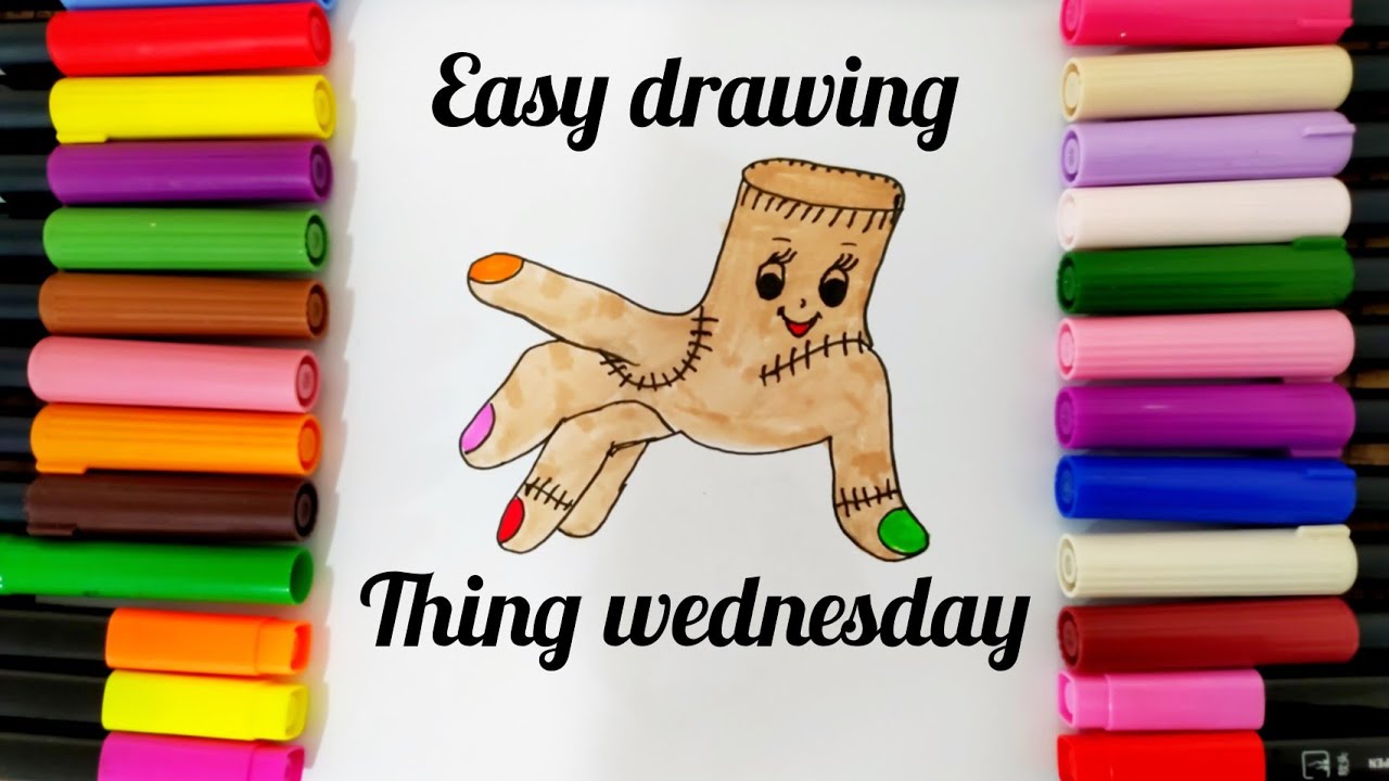 how to draw thing from Wednesday / Netflix wednesday / thing wednesday ...