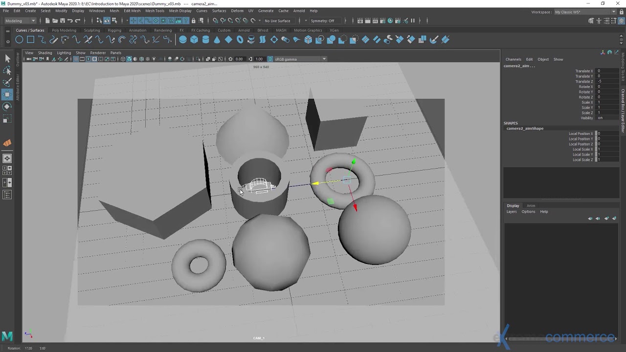 10: Camera & Layout | Maya 3D Animation | VBC Extreme Commerce - YouTube