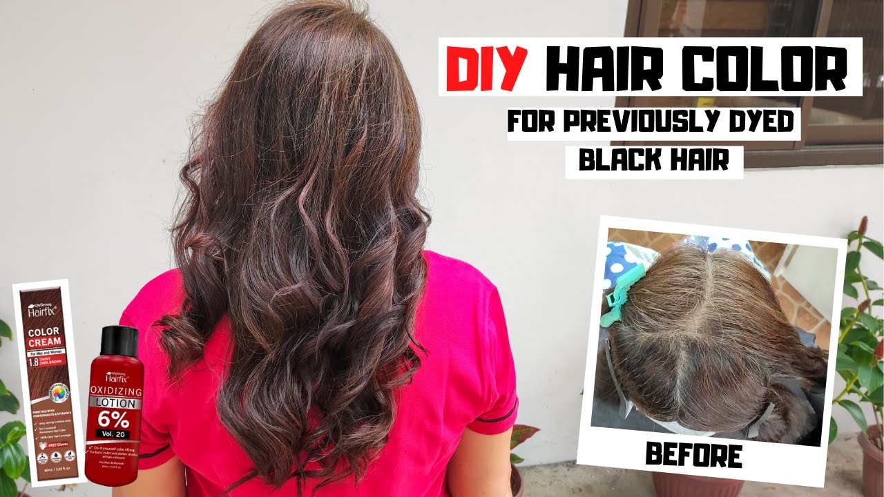 PAANO MAGPATONG NG HAIR COLOR SA BLACK HAIR | Hairfix Colorant P44 ONLY ...