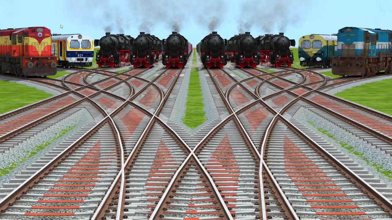 10 Realistic Trains Crossing By Indian🔆 Railway Tracks #train indian ...