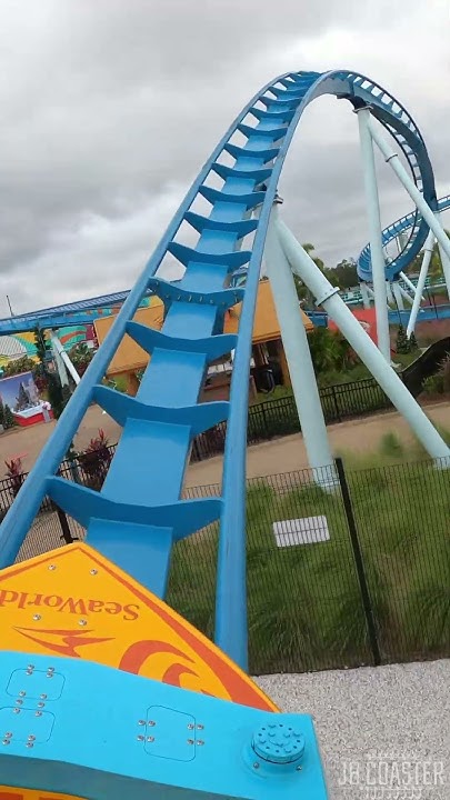 Pipeline The Surf Coaster 4k On Ride Sea World Orlando Bandm Surf
