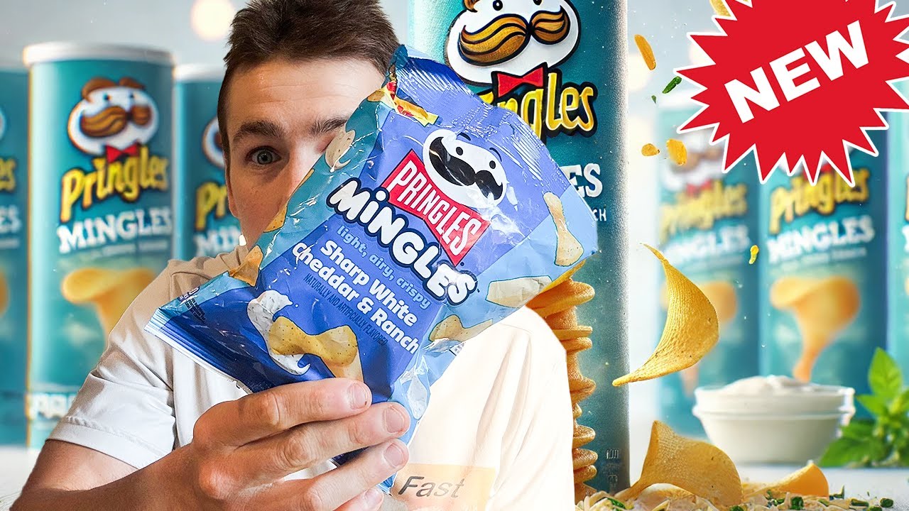 🧀🥔 NEW Pringles Mingles Sharp White Cheddar & Ranch Snack Review ...
