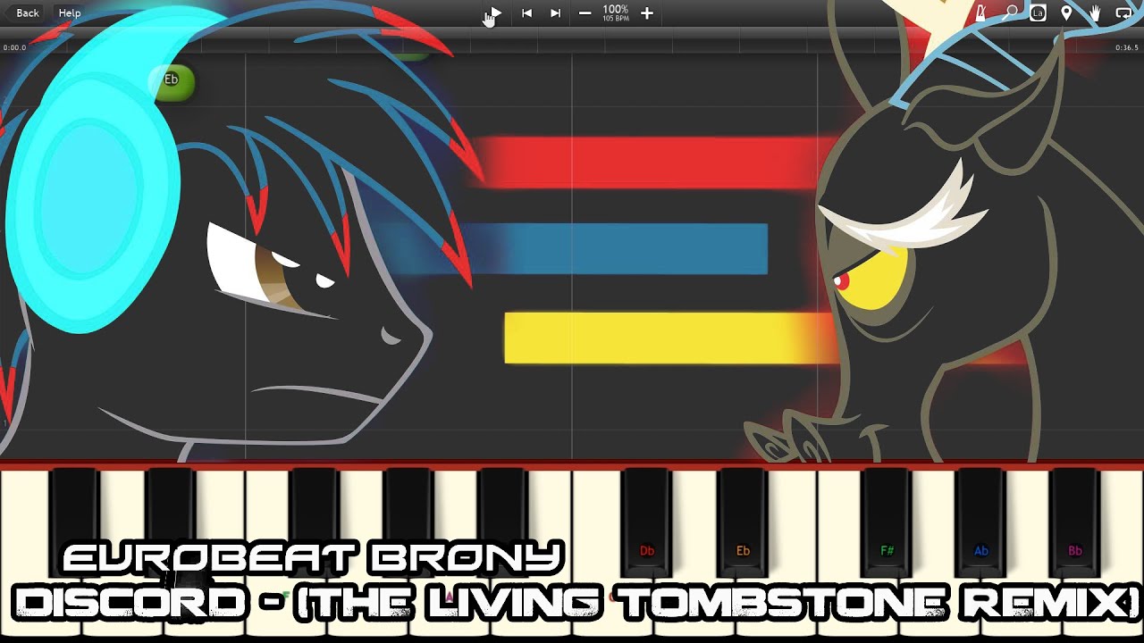 Discord (Eurobeat Brony & The Living Tombstone Remix Cover) Synthesia ...