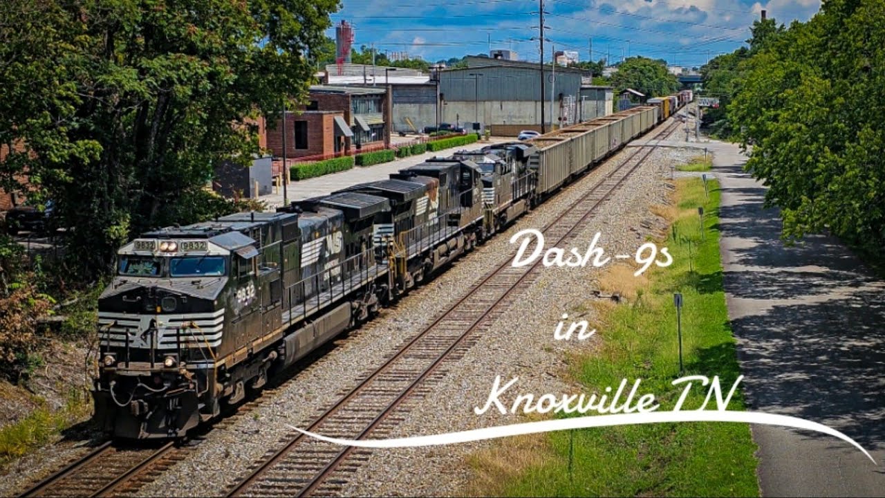 NS #9832 a dash-9 leads 127 past Safety City in Knoxville, TN. #shorts ...