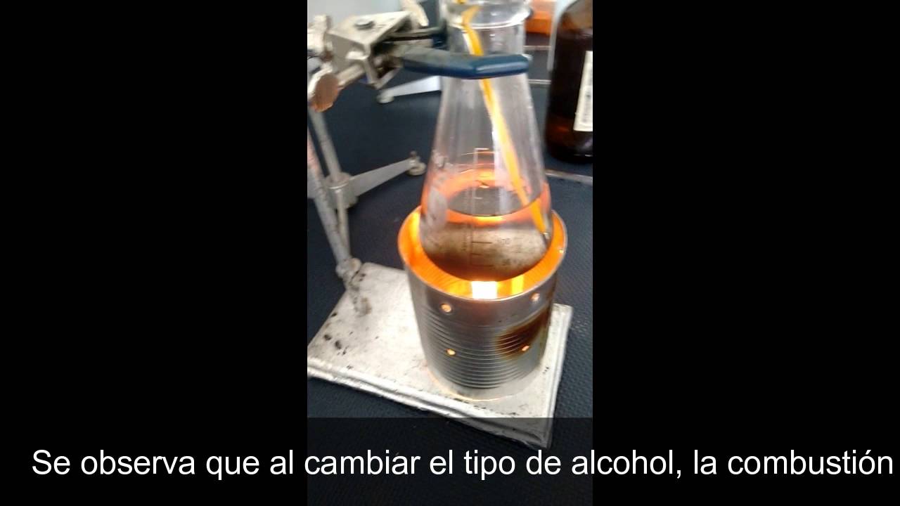Calor de combustión de alcoholes - YouTube