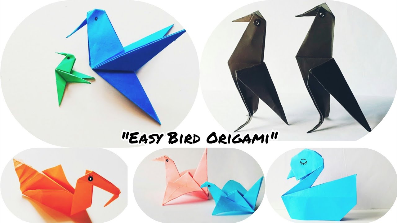 How To Make A Bird-Tutorial|5 Easy Bird Origami-Step by step|Easy ...