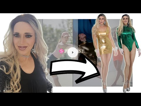 Crossdresser Modeling Metallic Outfits - Speerise Haul Try-on