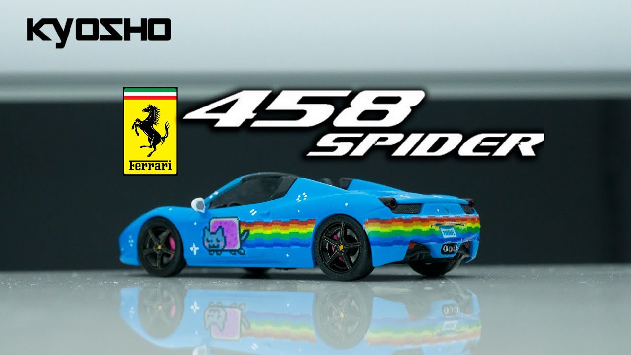 Deadmau5 "Purrari" Custom Ferrari 458 Italia Spider 1/64 Diecast Kyosho ...