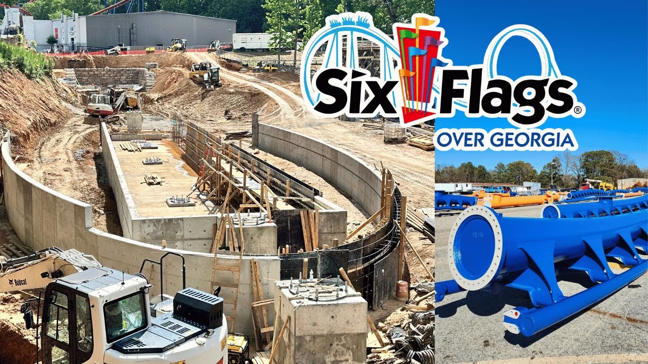 MASSIVE Progress On Georgia Surfer! Six Flags Over Georgia Park Update ...