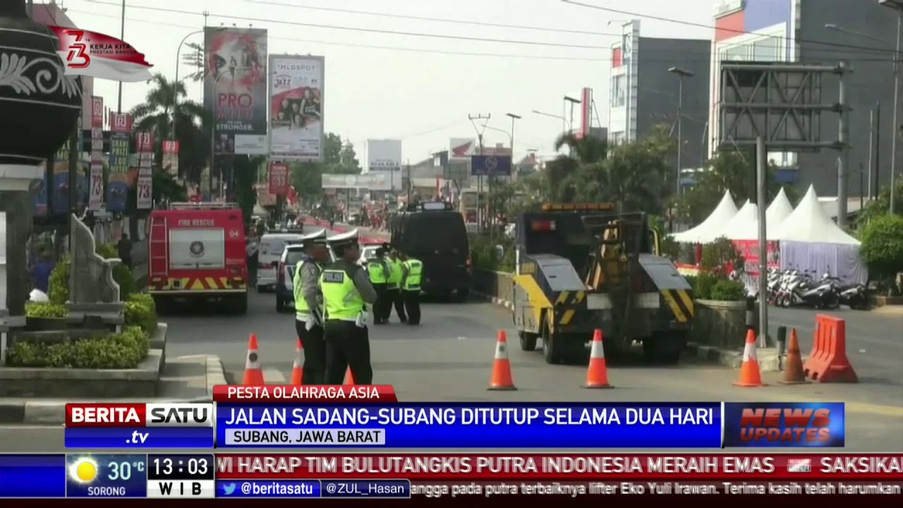Balap Sepeda Asian Games, Jalan Sadang-Subang Ditutup 2 Hari - YouTube