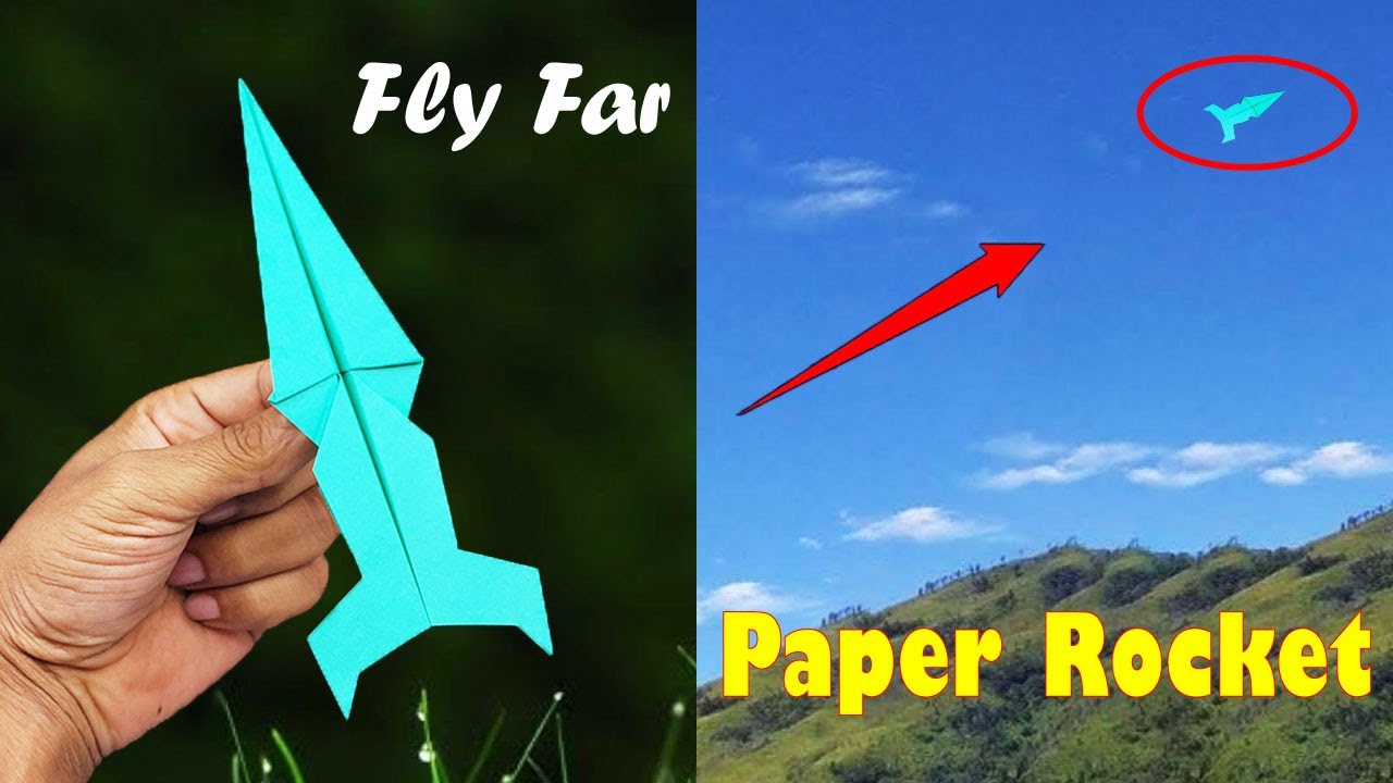 Easy Paper Plane that Fly Far - Paper Rocket Making - YouTube