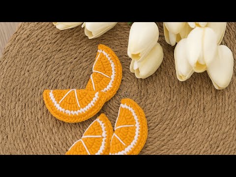 “Portakal Dilimi Örgü Modeli | Kolay ve Şirin Meyve Temalı Örgü” / Crochet Orange Slice Tutorial