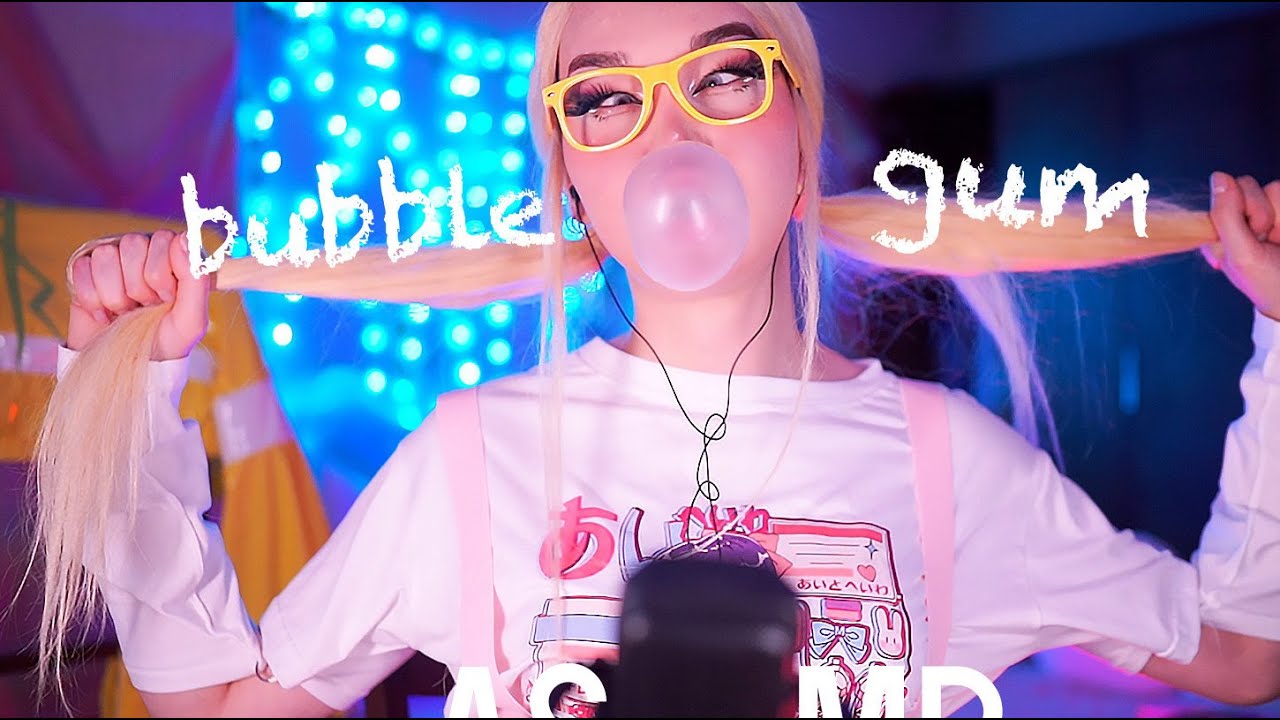 ASMR / Gum Chewing blowing whispering - YouTube
