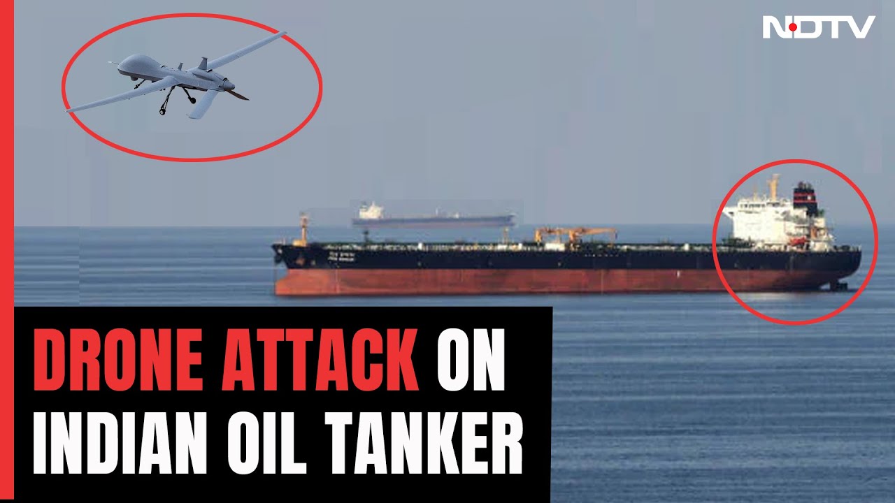 India-Bound Oil Tanker Hit By Attack Drone In Red Sea - YouTube