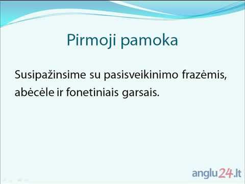 Anglų kalbos pamokos (1 dalis)