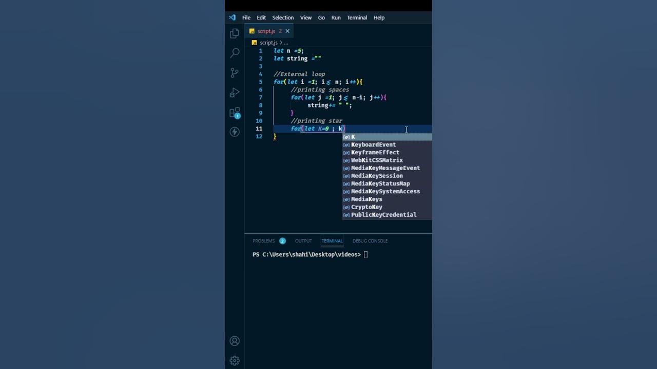 Pyramid Pattern In Javascript Papa Developer Youtube
