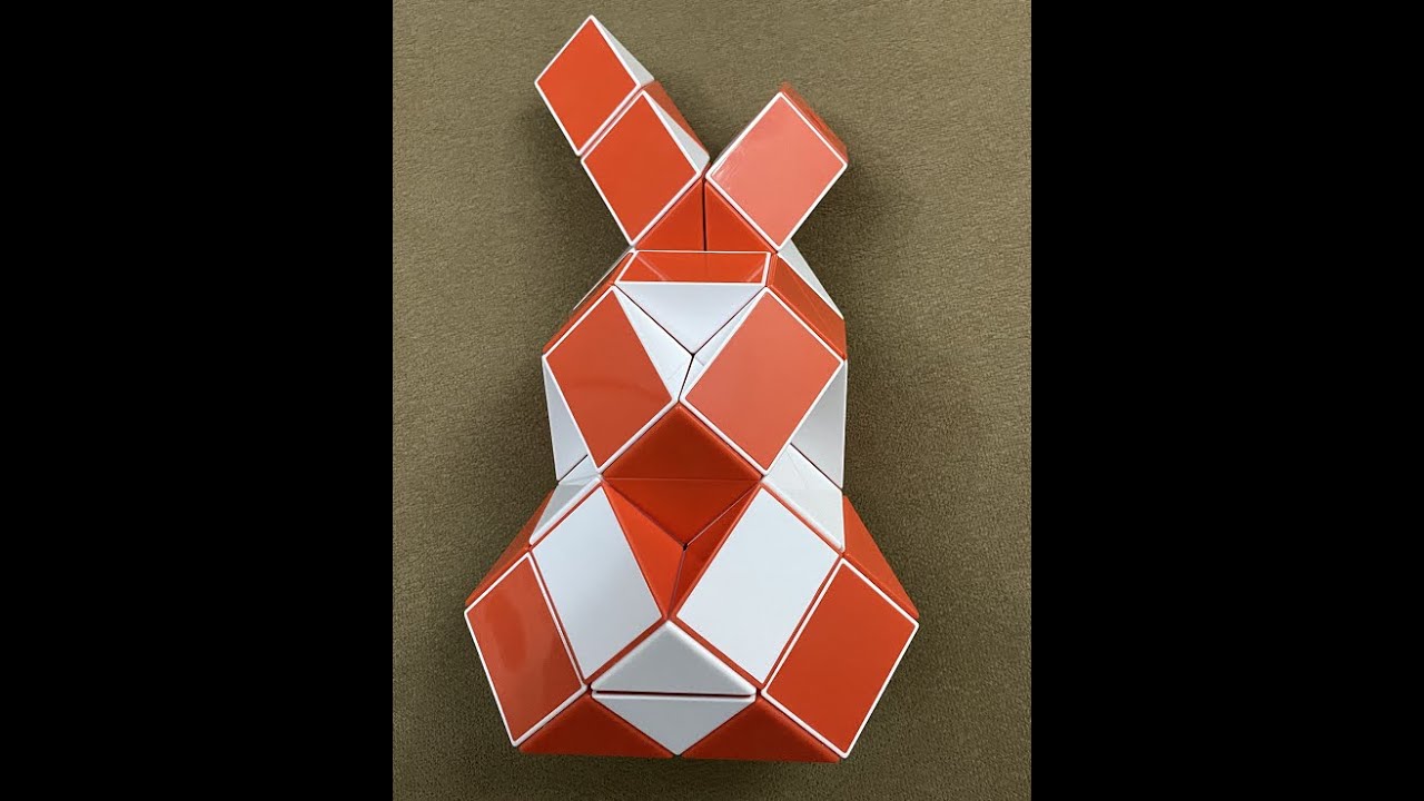 How to make a Bunny Rabbit with a Rubik's Snake 36 - YouTube