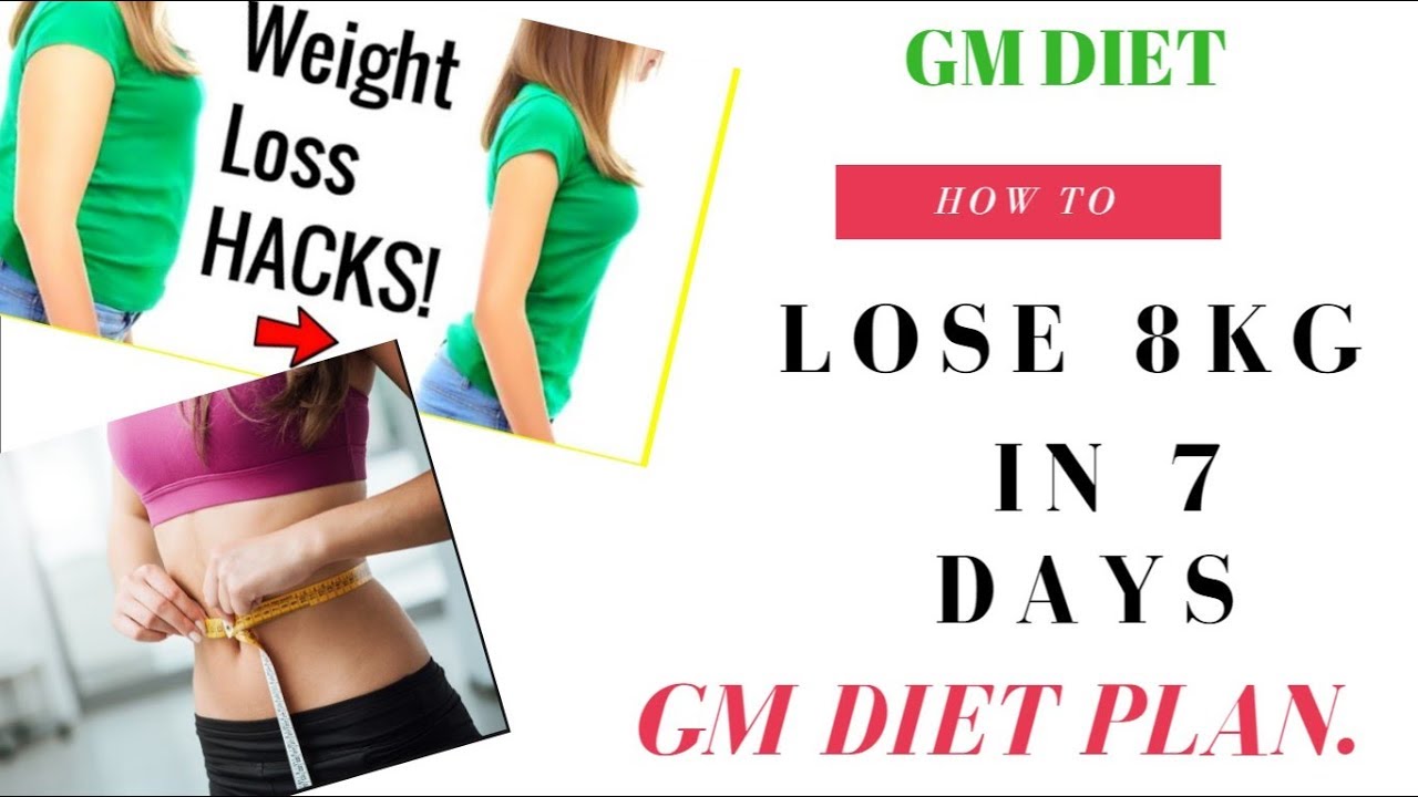 How To Lose 8 Kgs Weight In 7 Days by following simple GM diet plan ...