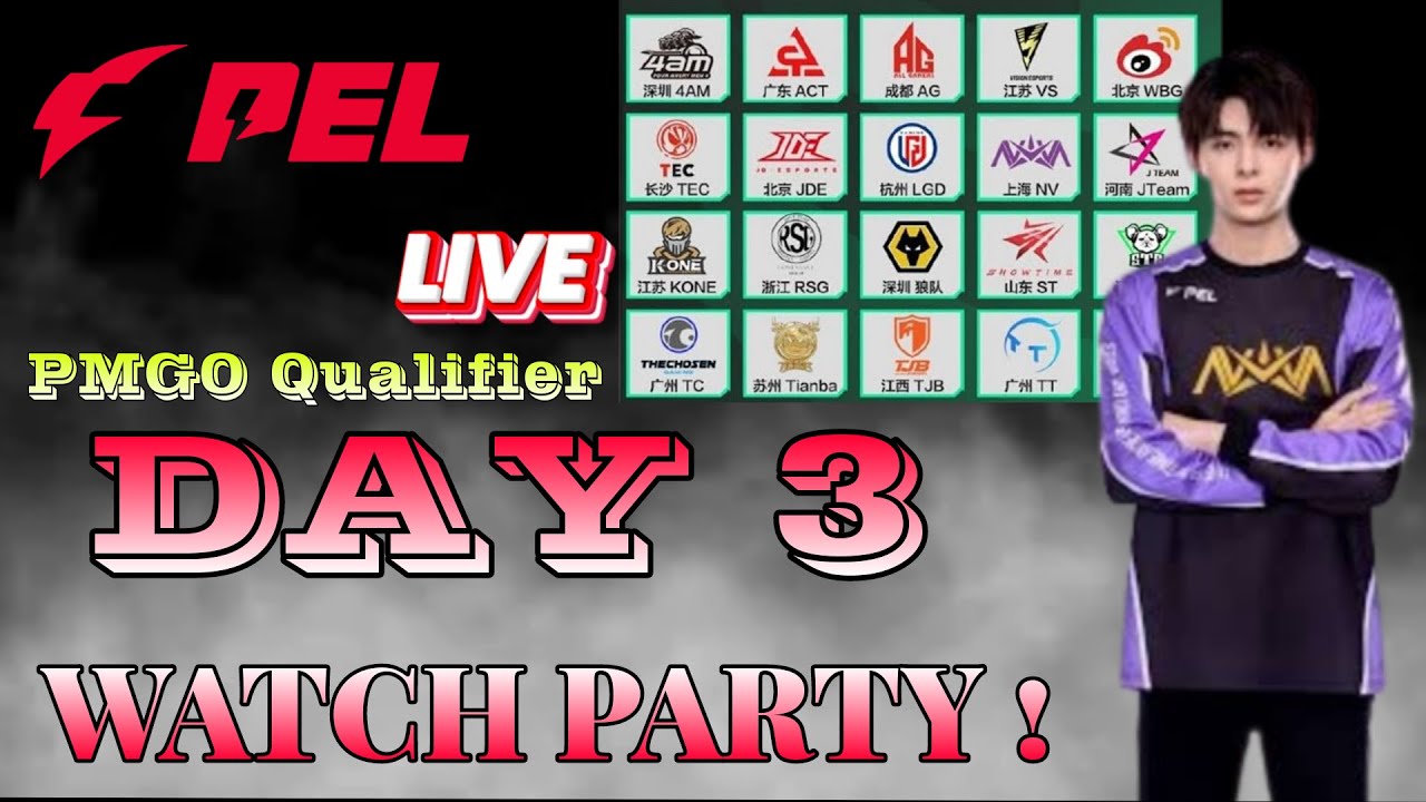 PEL 2024 PMGO QUALIFIER DAY 3 LIVE | GAME FOR PEACE | - YouTube