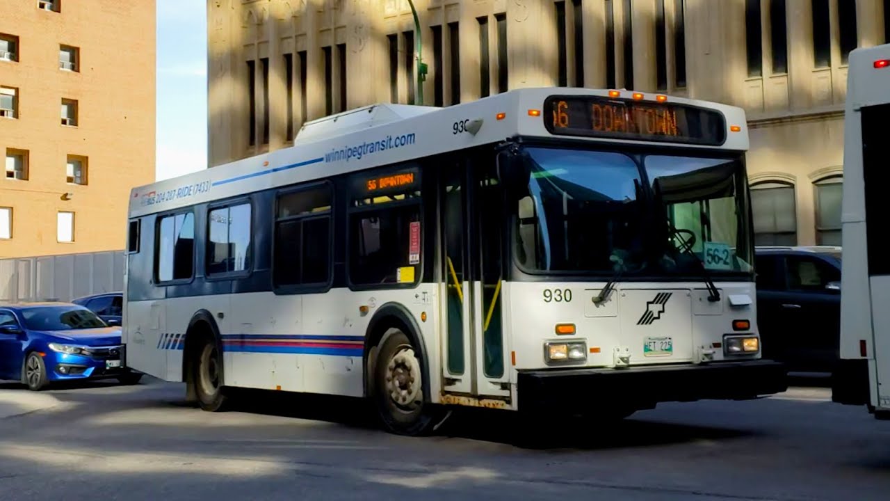 Winnipeg Transit 930 (2001 D30LF) on Route 56 St. Boniface - YouTube
