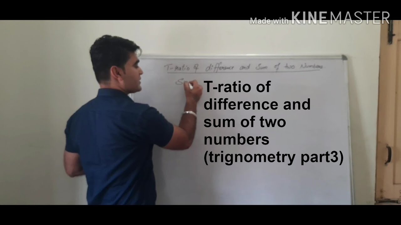 T- ratio of difference and sum of two numbers , Trignometry part 3 ...