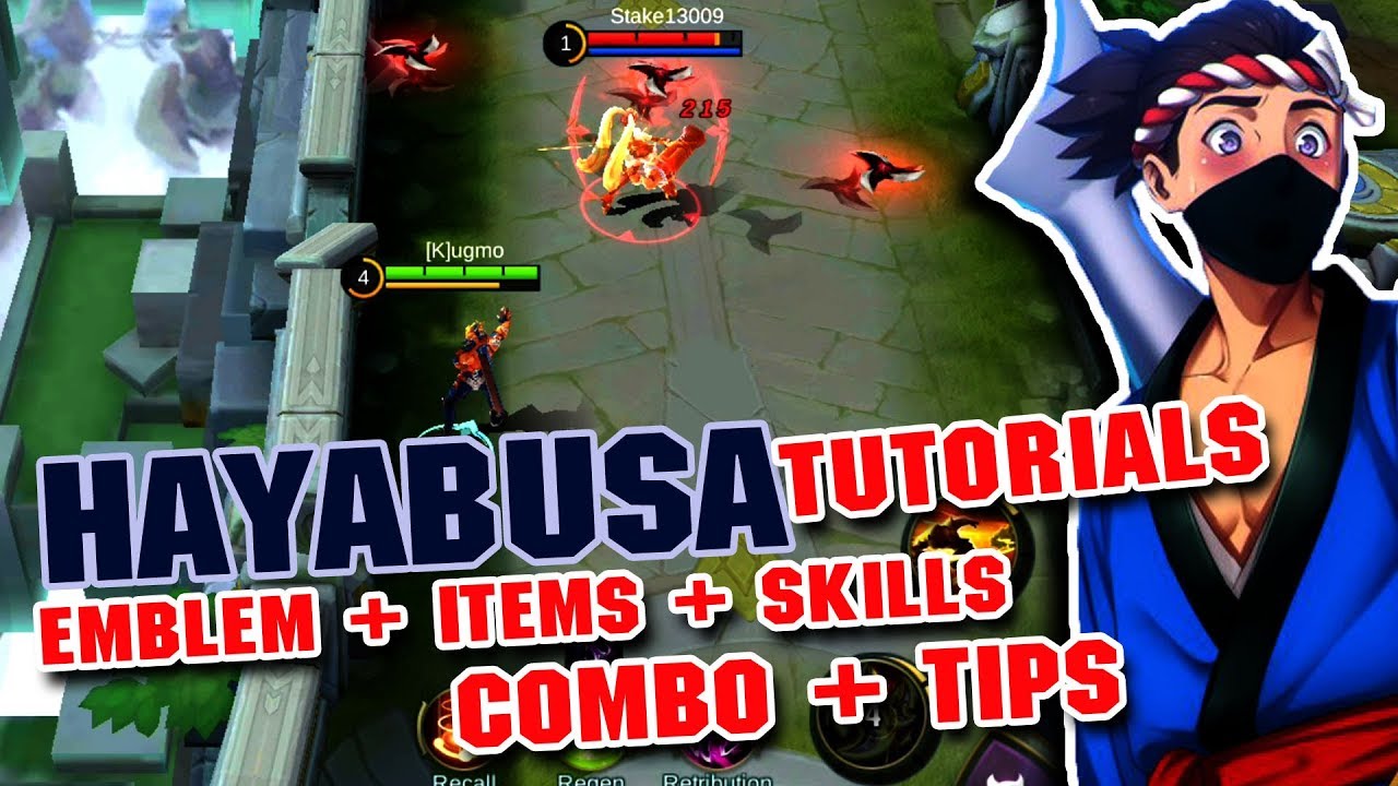 HAYABUSA TUTORIAL | EMBLEM + ITEMS + SKILLS + COMBO + TIPS | MOBILE ...