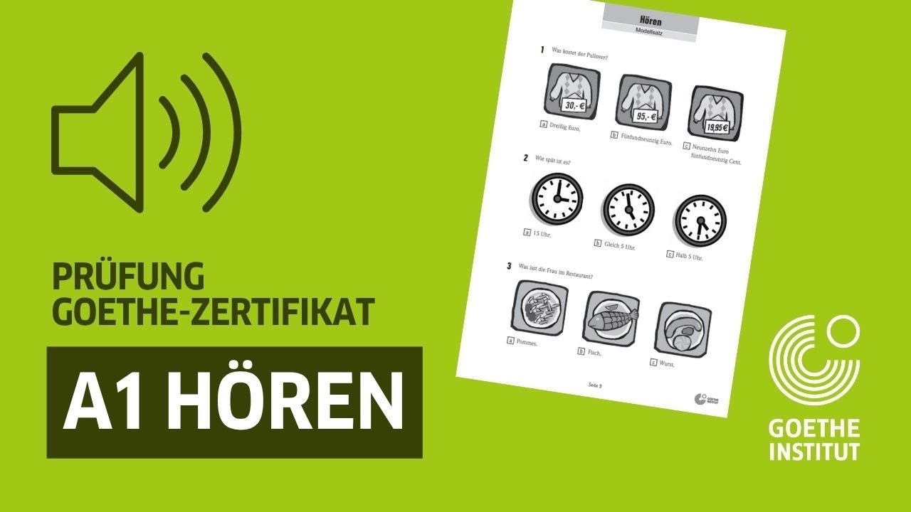 Goethe-Zertifikat A1: Start Deutsch 1 – Prüfungsteil Hören mit Lösungen ...
