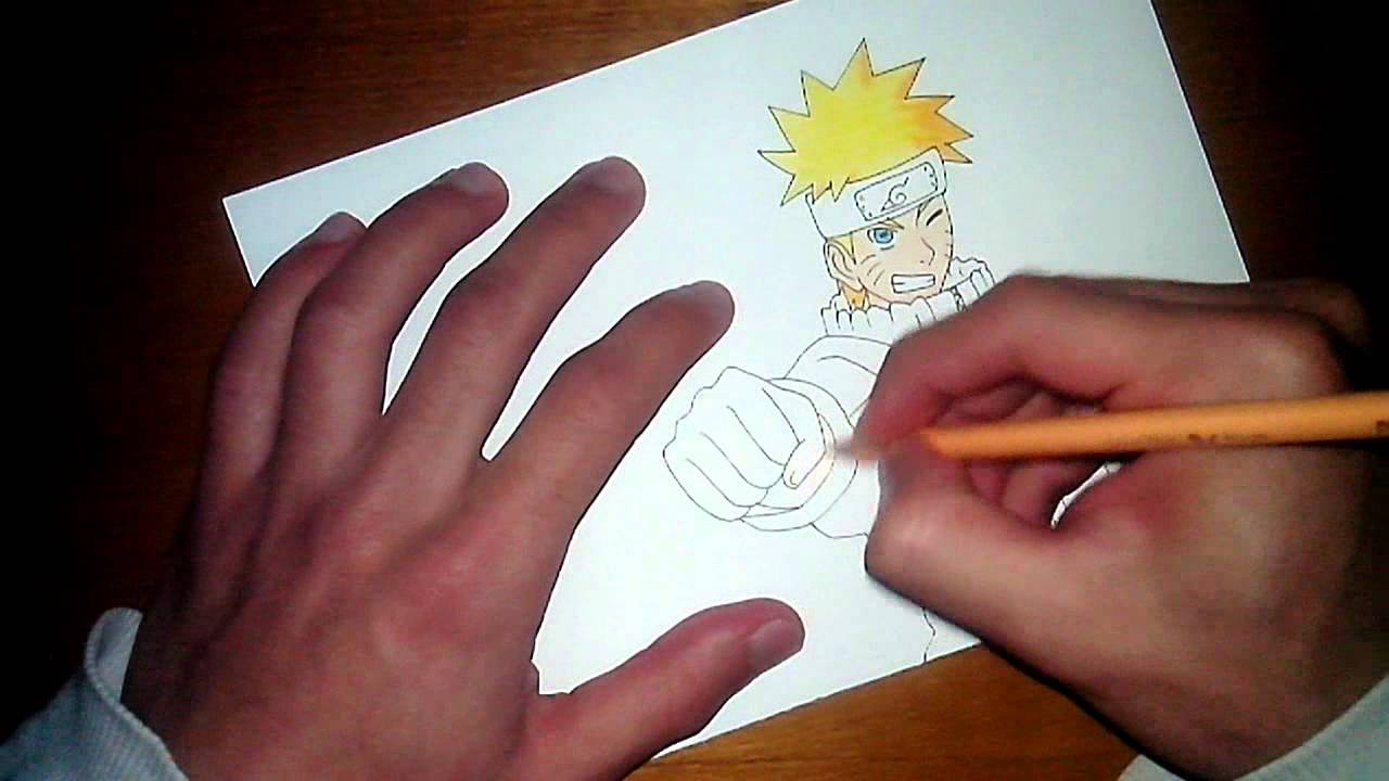 Drawing Naruto Colored Pencils - YouTube