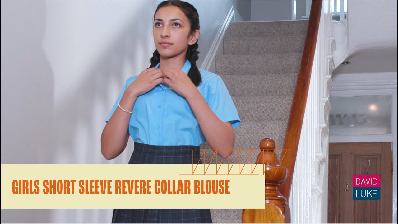 David Luke - Girls Short Sleeve Revere Collar School Blouse - YouTube